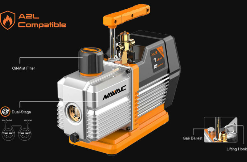 A2L Compatible Vacuum Pump NP7DP2 | NAVAC