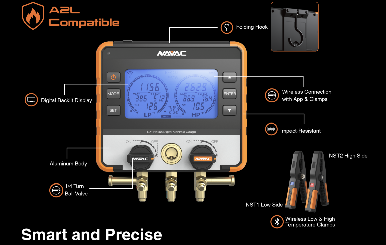 NEXUS Digital Manifold Gauge NX1 | NAVAC