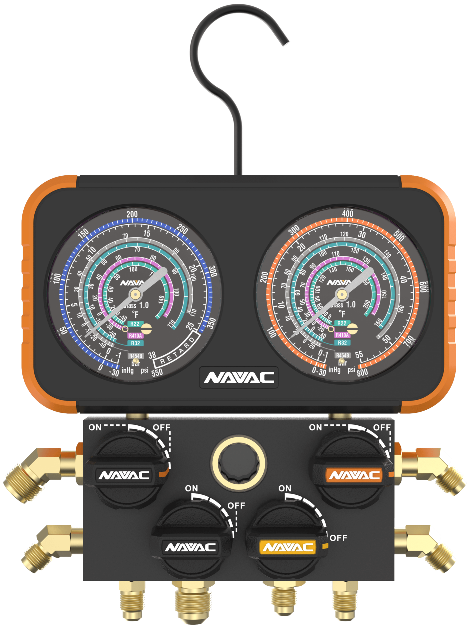 4-Valve Manifold Gauge N4A4 & More | NAVAC